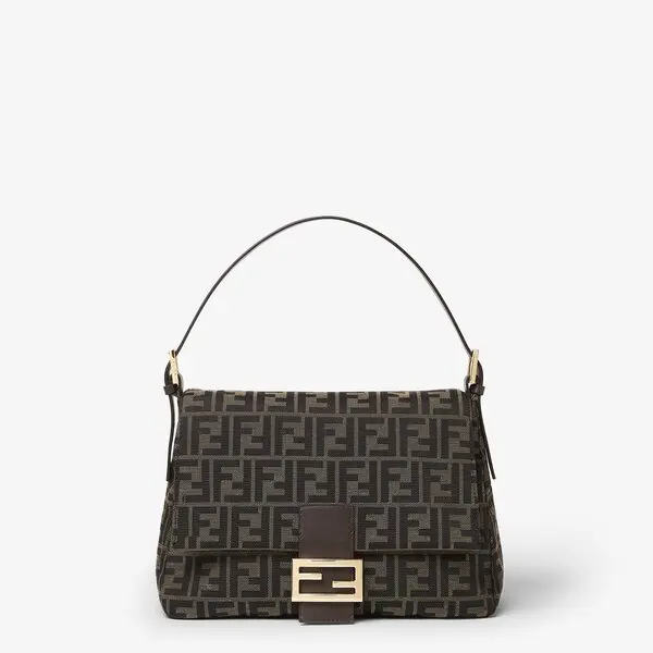 Fendi Flap 26325 Ff Zucca Jacquard Fabric Bag - [brown]